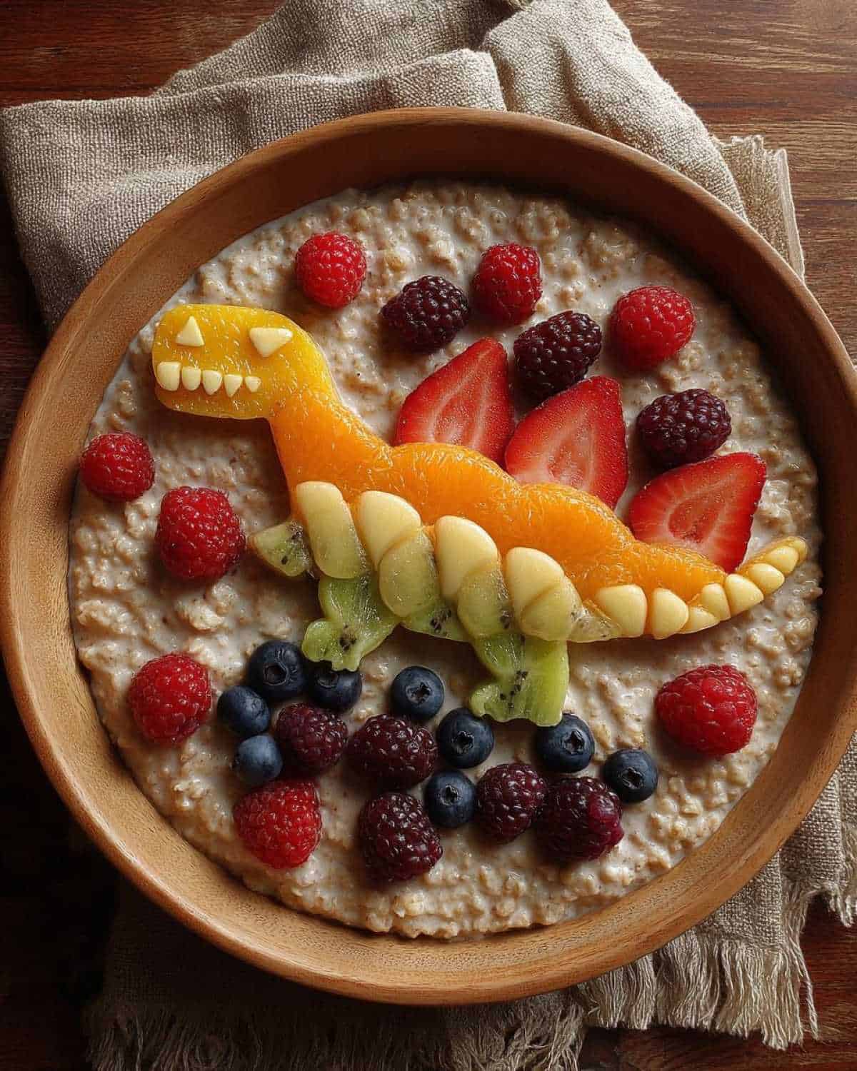 Terrific Dinosaur Oatmeal for 1 Happy Kid - childrecipe.com