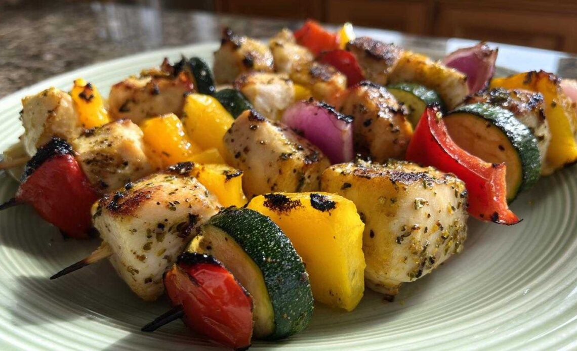 Kid-Friendly Grilled Chicken and Veggie Kabobs: 1 Happy Meal ...