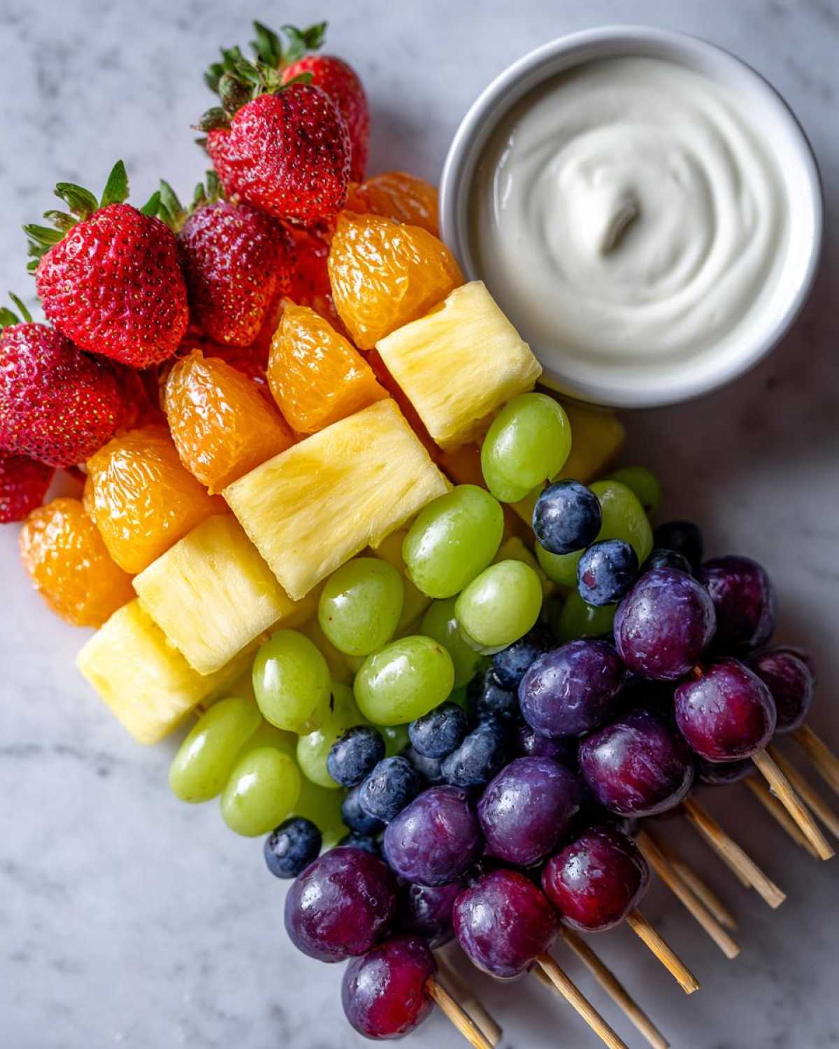 Kid-Friendly Rainbow Fruit Skewers a 15-Minute Amazing Treat ...
